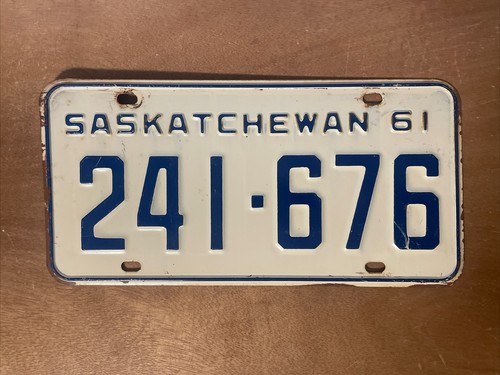 1961 Saskatchewan Canada License Plate # 241-676 | eBay