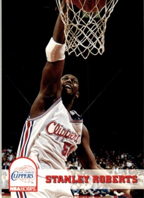 1993-94 NBA Hoops Basketball Card Stanley Roberts Los Angeles Clippers ...