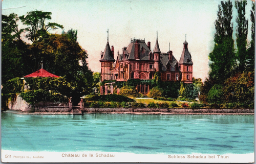 Switzerland Schloss Schadau bei Thun Vintage Postcard C162 | eBay