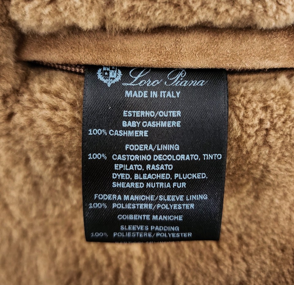 LORO PIANA Baby Cashmere Jubile Castorino Nutria Fur Lined Hooded ...