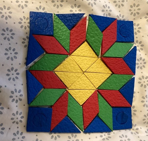 Vintage Lauri Crepe Foam Rubber Parquetry Design And Puzzle Set 2204 ...