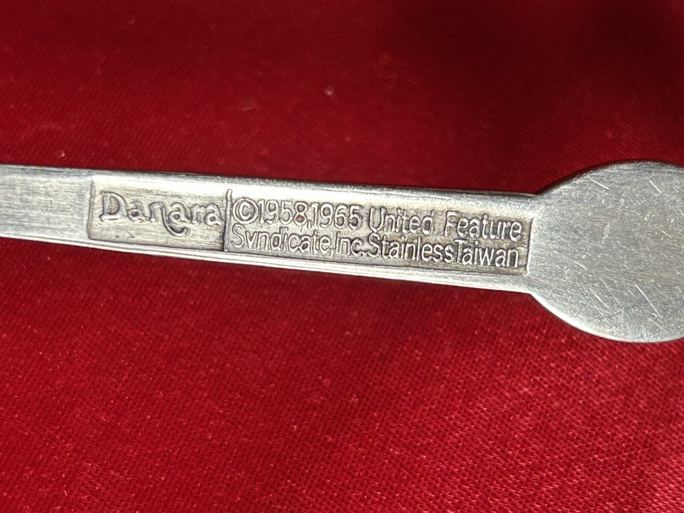 Vintage Peanuts Snoopy Woodstock Stainless Danara Baby Spoon 1965 5.5 ...