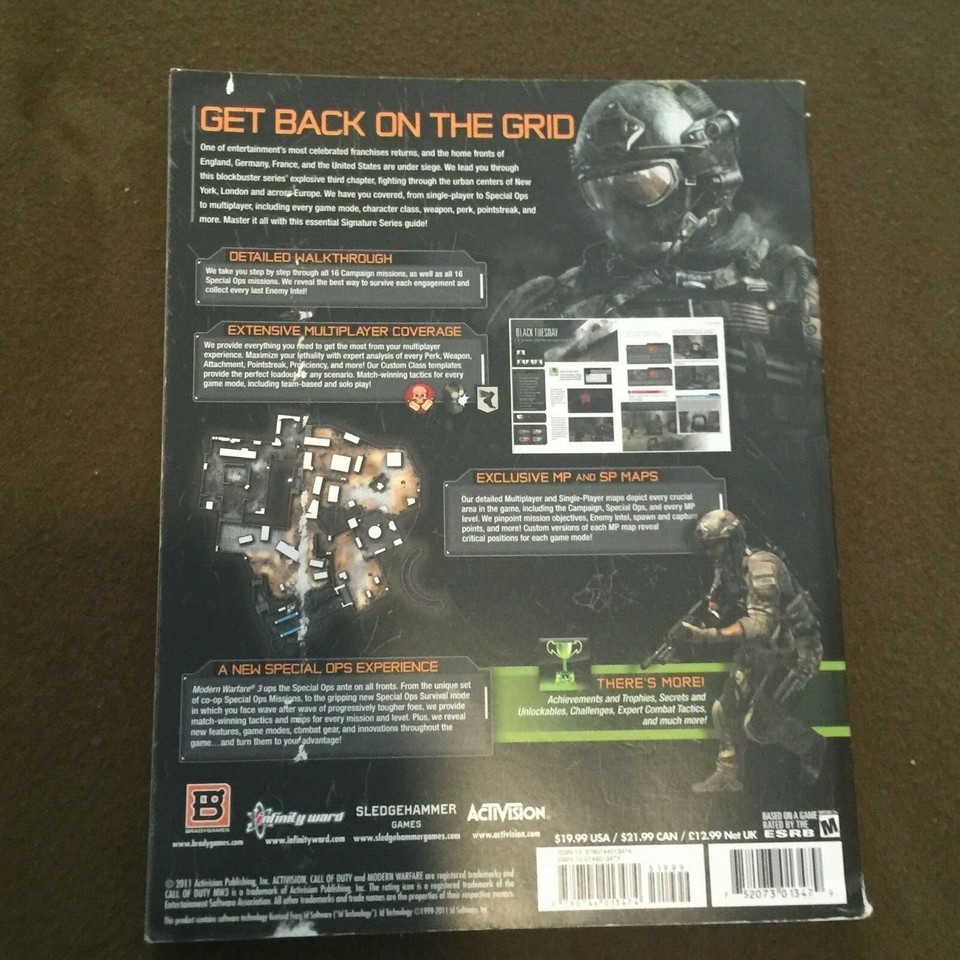 Call of Duty MW3 Modern Warfare 3 Brady Games Strategy Video Game Guide ...