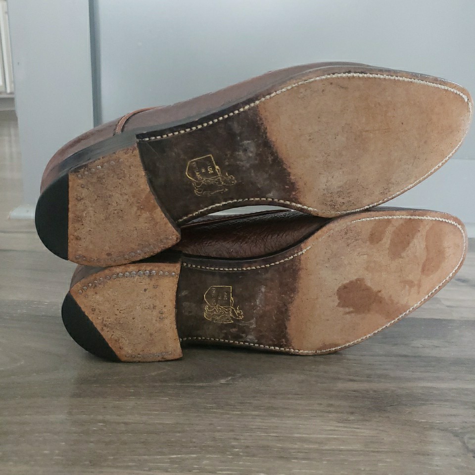 Stuart Mcguire Shoes Shark Skin Brown Dress Size 9 Made In England 297 ...