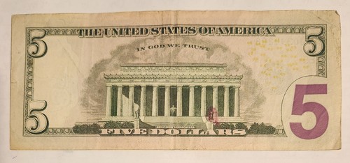 Five Dollar Bill Fancy Star Note 2013 ME00394228* 45% More Rare Printed ...
