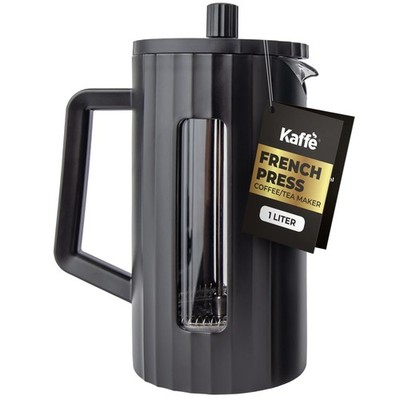 Kaffe Large French Press Coffee Maker Camping Pot Double Wall Stainless ...