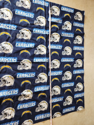 San Diego Chargers NFL Cotton Broadcloth Fabric 34" X 28" | eBay