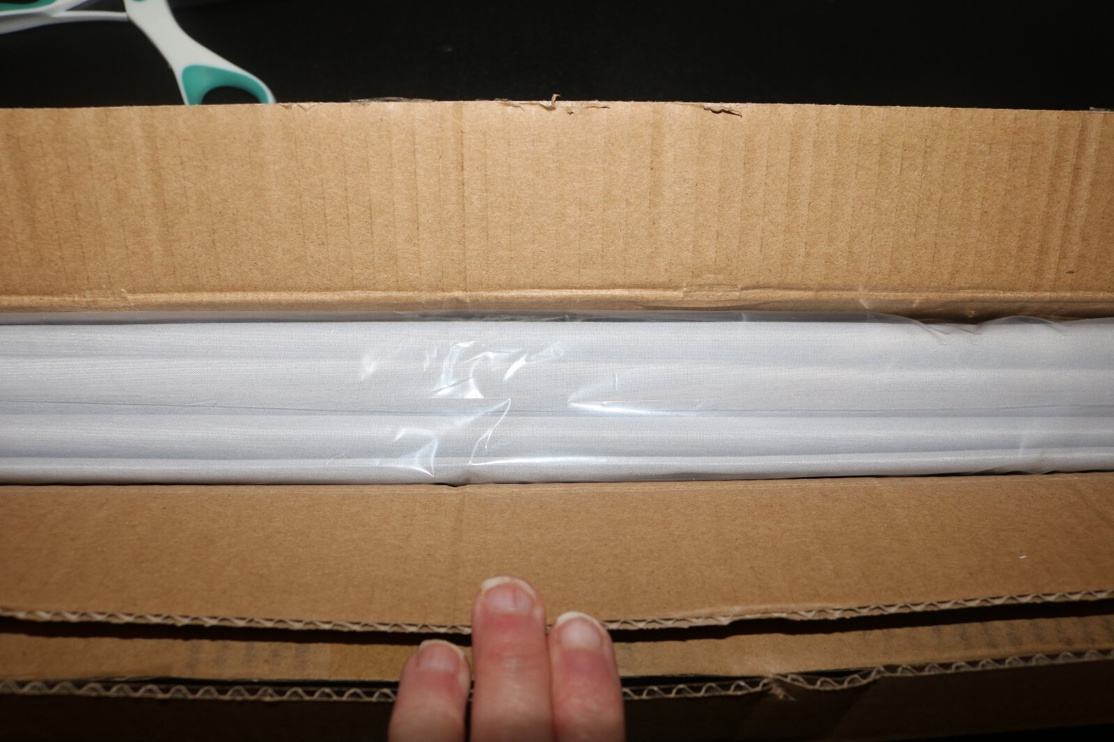 Arlo cordless lift fabric ROMAN SHADE blackout light gray 24x60 two ...