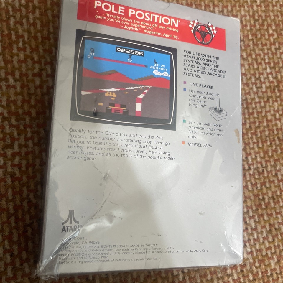 New Atari 2600 Pole Position CIB Complete Authentic Official Genuine Sealed 1988 | eBay