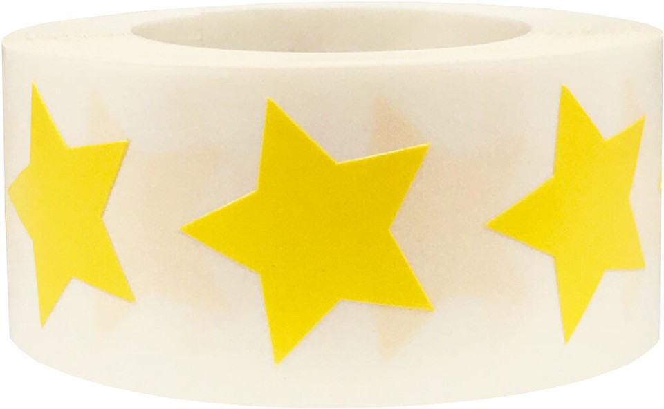 Star Shaped Stickers | 0.75" Inch Wide | 500 Pack | Pick One Color | eBay