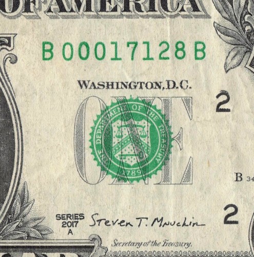 Harrisburg PA 17128 Zip Code One Dollar Bill 2017A New York B Run ...