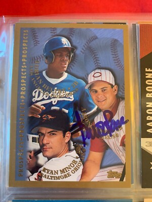 AARON BOONE AUTOGRAPHED SIGNED 1997 TOPPS CARD REDS COA | eBay