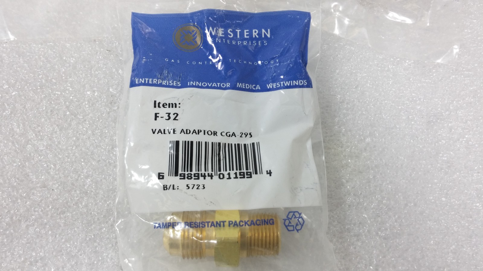 Western Enterprises CGA-295 Gas Valve Adapters F-32 (Lot of 10) | eBay