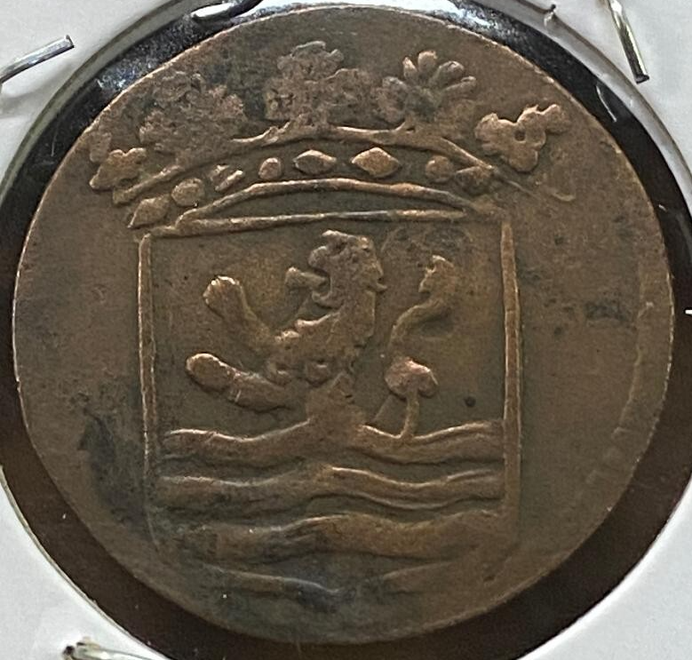 1754 Dutch Voc Duit & Province New York Penny Coin 271 years old ...