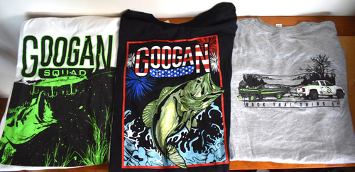 Lot of 3 Googan Squad Fishing T-Shirts Excellent Barely Worn/Unworn ...