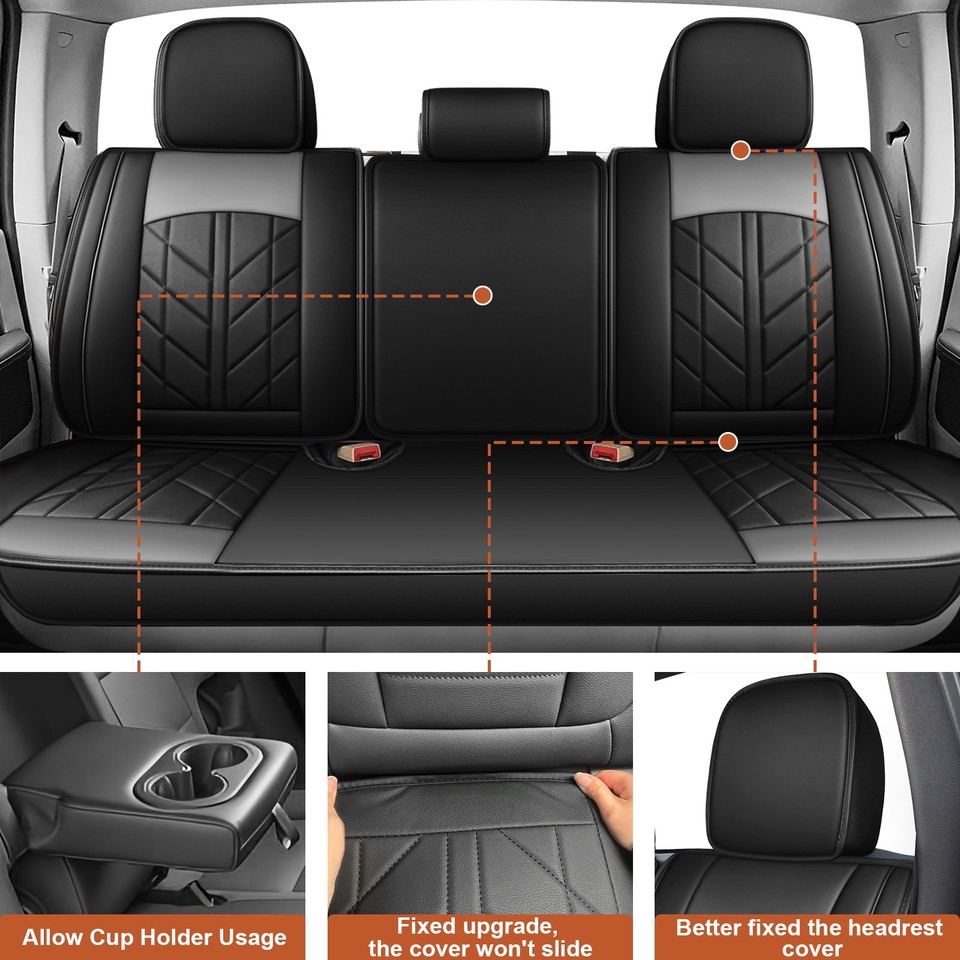 Car Seat Cover Fit For 2019+ Ford Ranger/Maverick Full Set Front&Rear ...