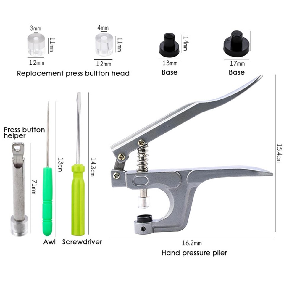 Snap Pliers for Crafts Clothing, KAM Plastic Snap, Fastener Press ...