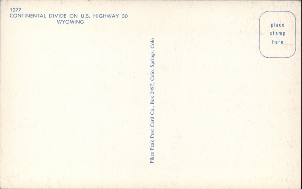 Continental Divide Wyoming US Highway 30 vintage postcard a644 | eBay