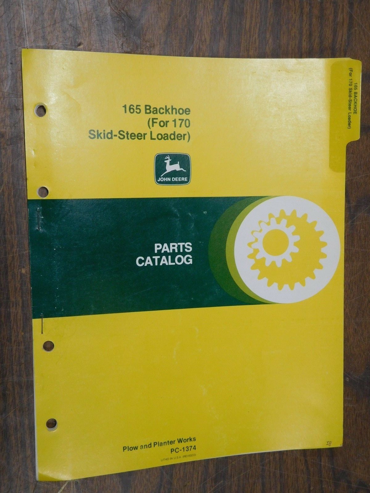 John Deere 165 Backhoe for 170 Skid Steer Parts Catalog PC1374 | eBay