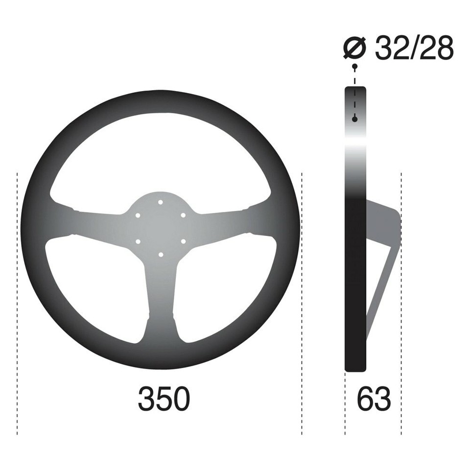 Sparco 015R345MLN 3-Spoke R345 Series Competition Black Leather ...
