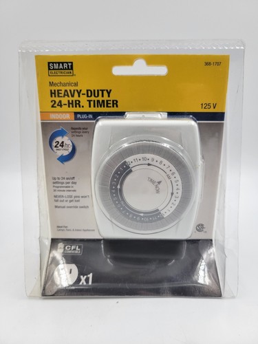 Mechanical Heavy Duty 24 Hr Timer, 1 Grounded Outlet, 125V cfl ...