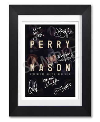 PERRY MASON CAST SIGNED POSTER HBO TV SHOW SERIES PRINT PHOTO AUTOGRAPH ...