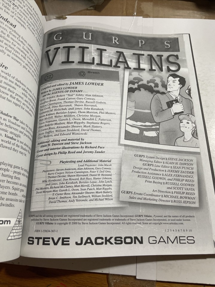 GURPS Ser.: Generic Universal RolePlaying System: GURPS Villains by ...