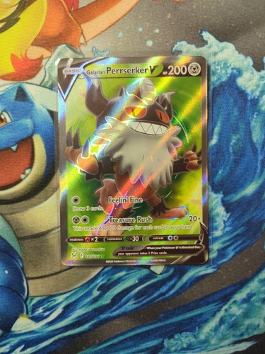 Galarian Perrserker V 183/196 - Lost Origin - Ultra Rare Holo Pokemon ...