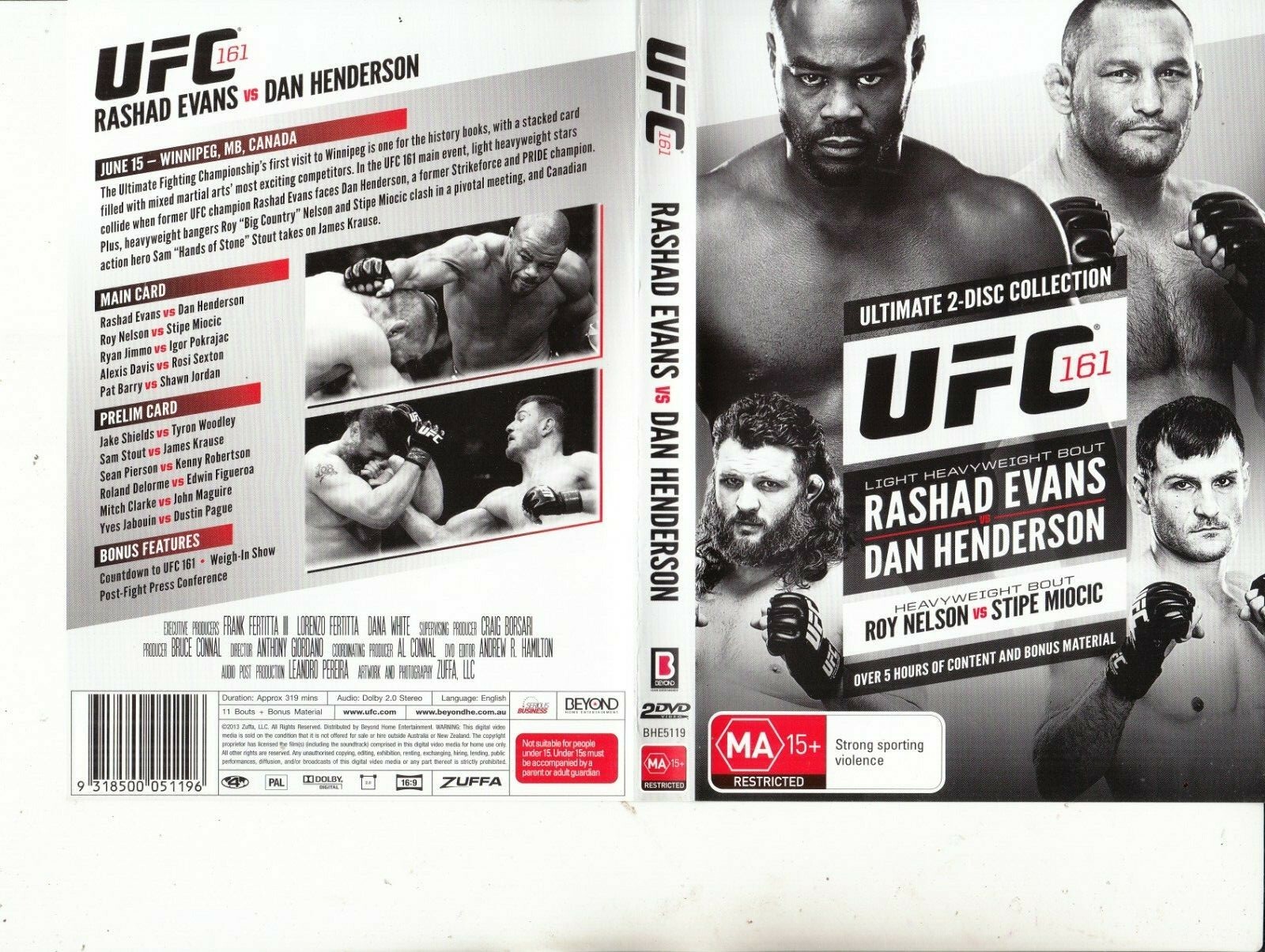 UFC 161-Rashad Evans vs Dan Henderson-[319 Minutes]-Fighting UFC-2 DVD ...