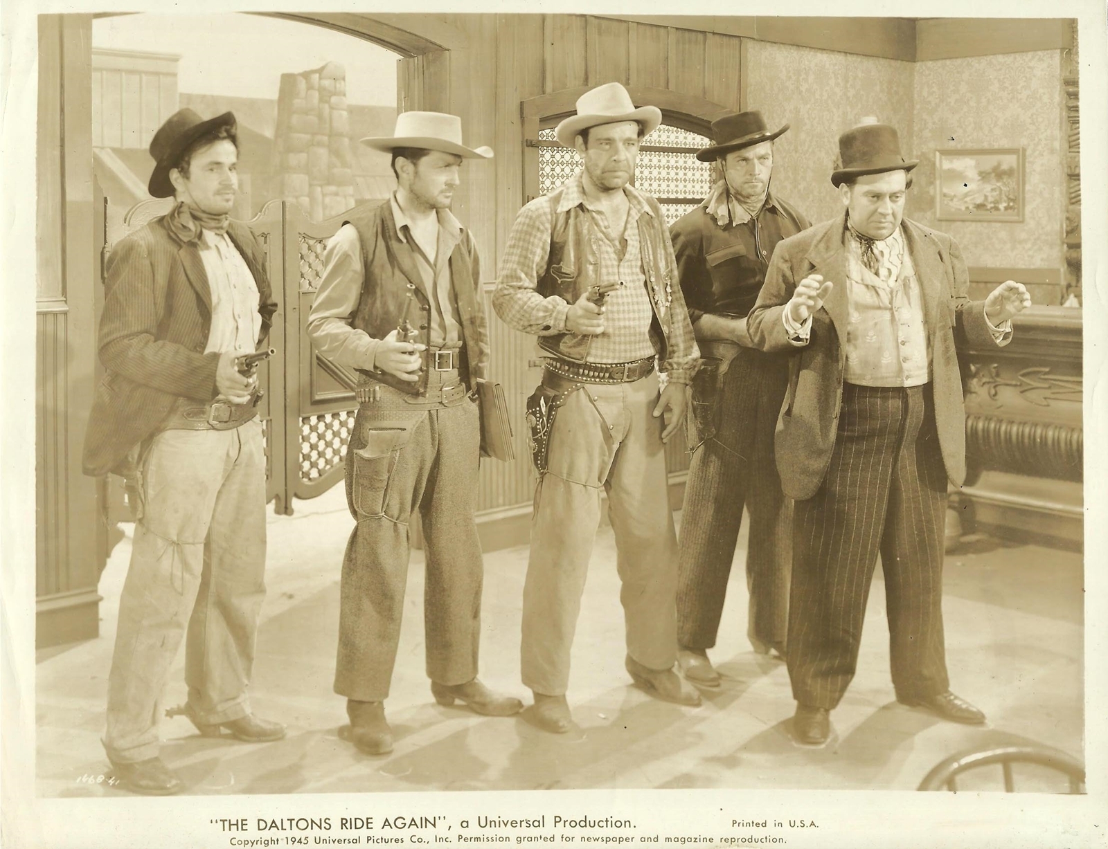 ALAN CURTIS & LON CHANEY Jr. in "The Dalton Rides Again" Original ...