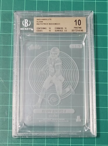 PATRICK MAHOMES 2023 ABSOLUTE GLASS - CASE HIT! BECKETT GRADED PRISTINE ...