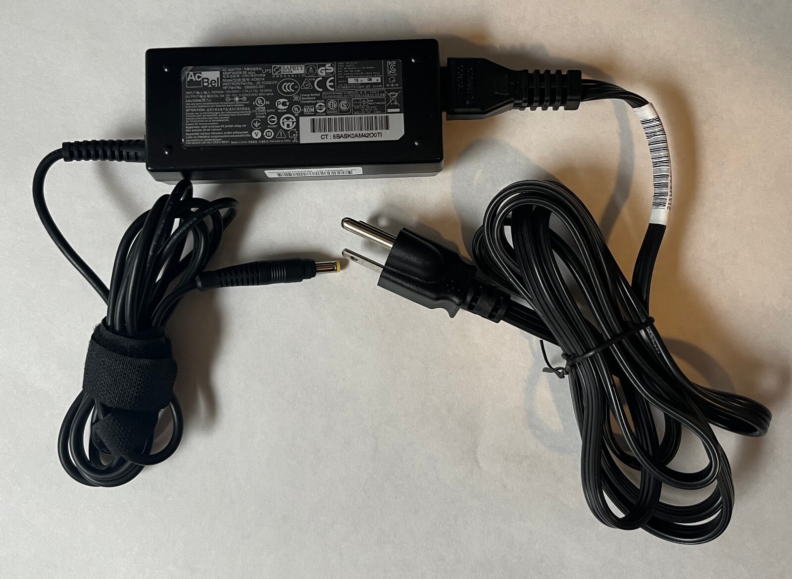 AcBel for HP Laptop Charger AC Power Adapter AD9014 586992-001 19V 3 ...