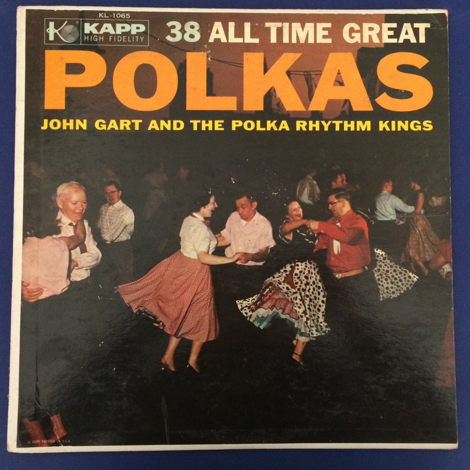 FOLK LP -John Gart -38 ALL TIME GREAT POLKAS- KAPP 12'' Original 1958 ...
