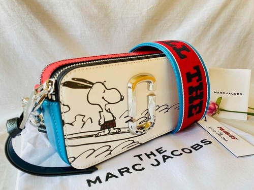 Marc Jacobs Peanuts Snoopy Collab Shoulder Crossbody Snapshot Bag White ...