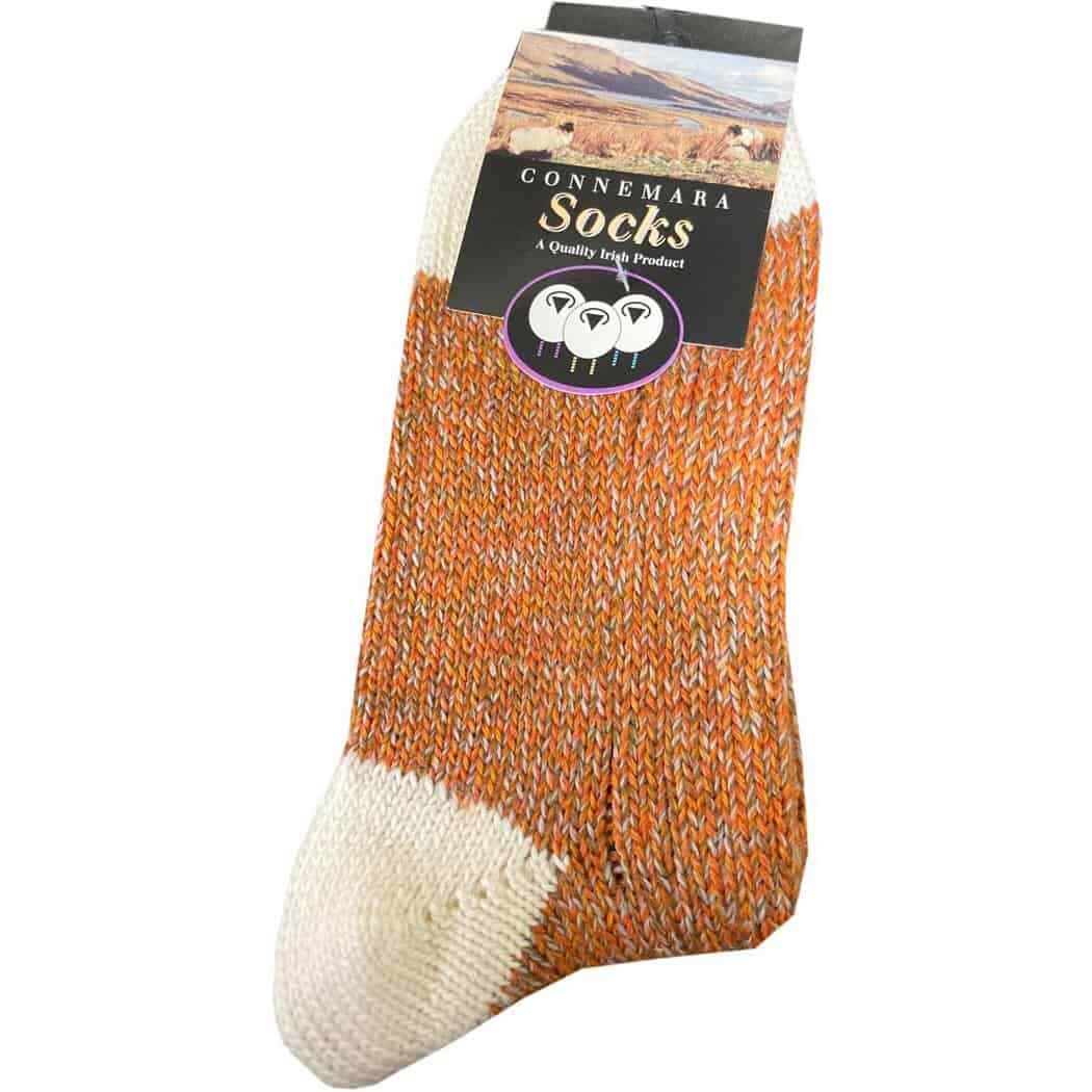 Soft Merino Wool Blend Mens Connemara Socks – Orange | eBay