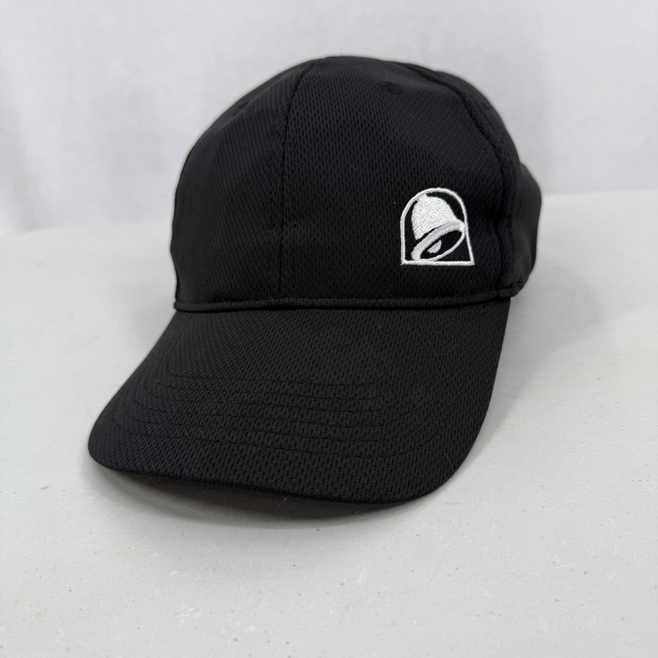 Taco Bell Baseball Hat Black Adjustable Snapback Logo Cap Employee ...