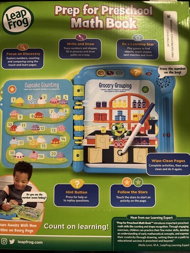 LeapFrog Prep for Preschool Math Book , Electronic Learning System by ...