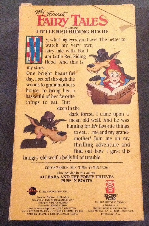 My Favorite Fairy Tales Volume 1 : Little Red Riding Hood (VHS) | eBay