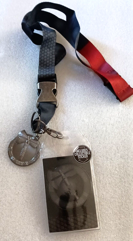 Marvel Thor Storm Ax Pendant & ID Holder + Sticker Lanyard Bioworld New ...