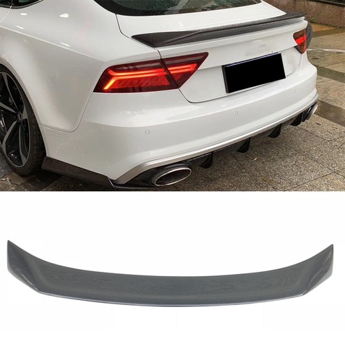 1Pc Carbon Fiber Style Rear Trunk Lid Spoiler Wing For Audi A7 S7 RS7 ...