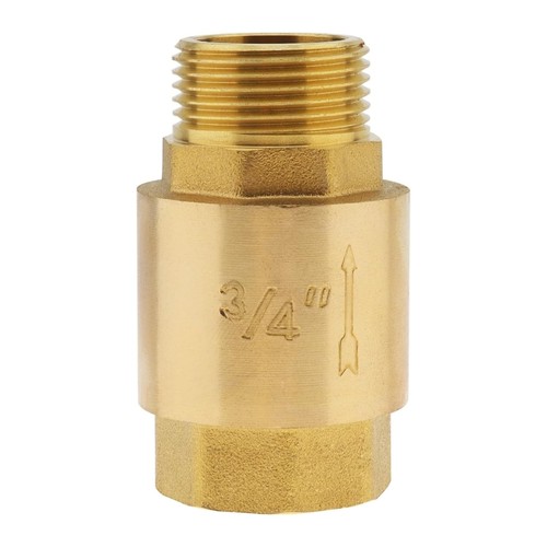 Brass Inline Check Valves 3/4 Inch Threads One Way Spring Valves for ...
