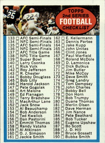 1972 Topps #79 Checklist 133-263 DP - EX-MT | eBay