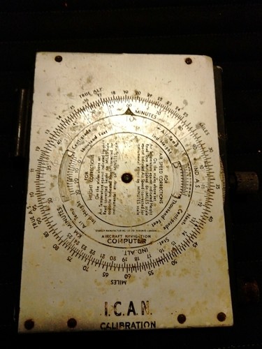 Very Rare WWII Aluminum RCAF Pilot Aviation Flight Navigation Computer ...