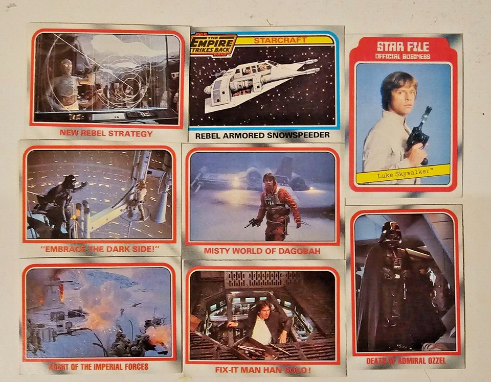 Star Wars Empire Strikes Back Lot Of 8 1980 Cards Topps | eBay