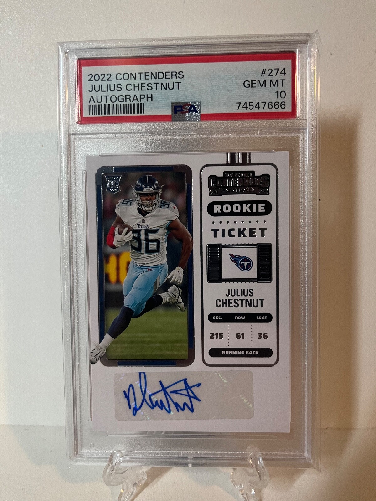 2022 Panini Contenders - Rookie Ticket Julius Chestnut #274 (AU, RC ...