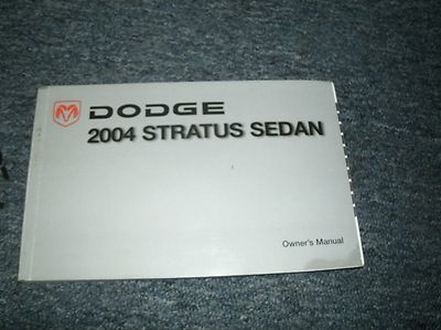 2004 DODGE STRATUS SEDAN FACTORY ORIGINAL OWNERS OPERATORS MANUAL GUIDE ...