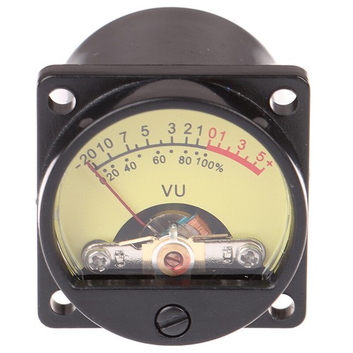 1Pc Panel VU Meter 6-12V Bulb Warm Back Light Recording Audio Level Amp ...