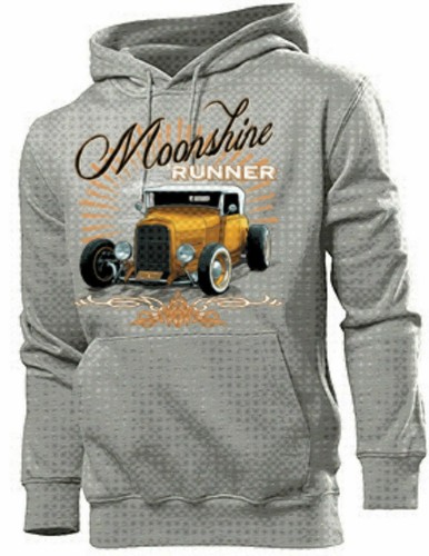 Hoody Rockabilly Moonshine Runner Vintage Iron US Car Hot Rod Nose Art ...