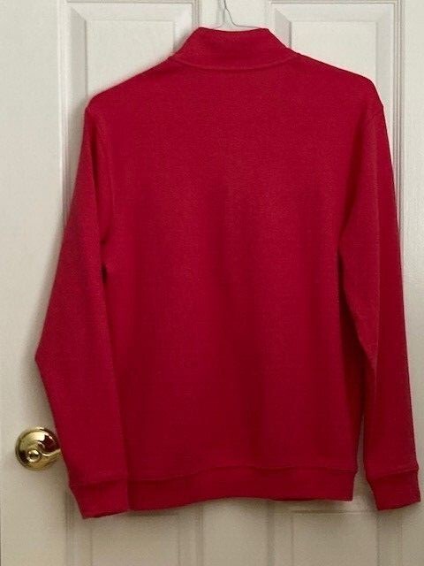 Men's NWOT Johnnie O red quarter zip sweater 100% cotton size small | eBay