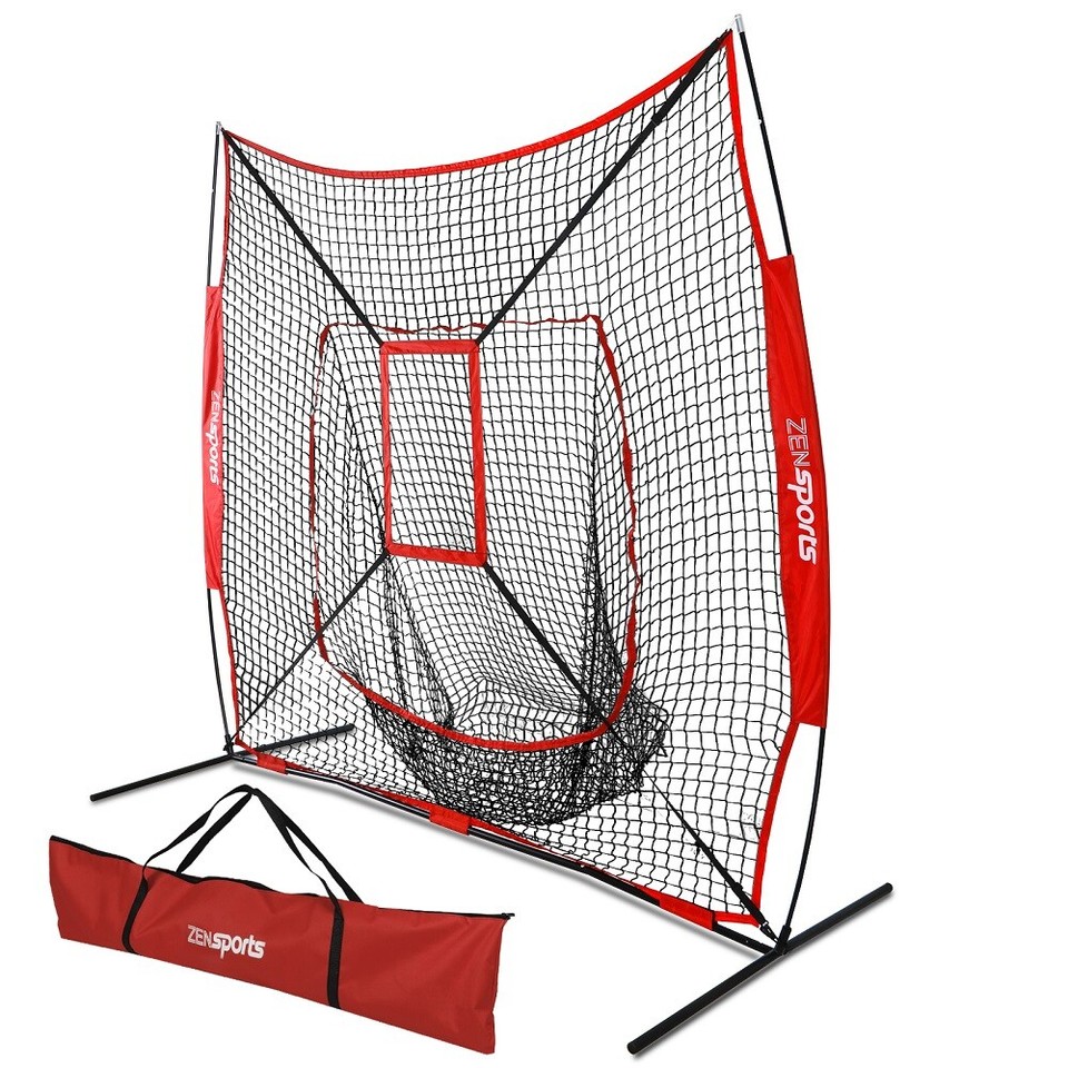 7'×7'/5'×5' Baseball Softball Net Practice Hitting Training Net with ...